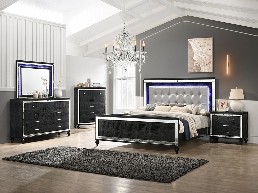 Valentino silver nightstand store